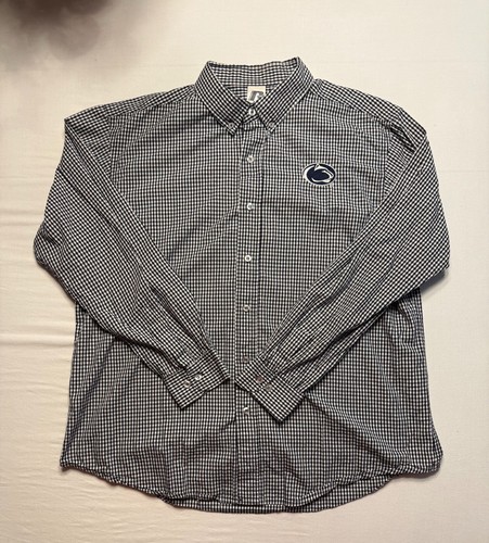 Penn State Shirt Mens XL Blue White Russell Athletic VTG College Button ...