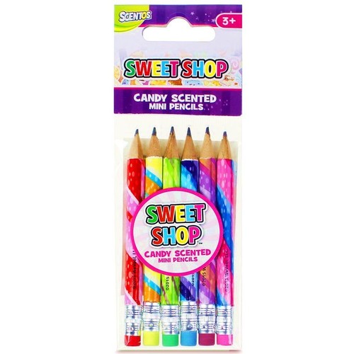 6 Scentos Scented Mini Pencils with Erasers - Ideal Gift Idea for ...