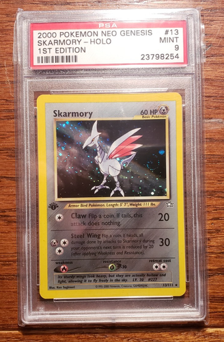 First Edition Neo Genesis Skarmory Holo PSA 9 | eBay