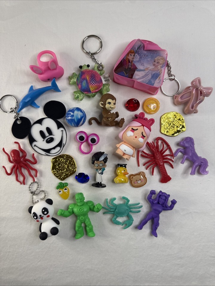 Mixed Lot Junk Drawer Assorted Smalls Toys Trinkets Tokens Gems 26 ...