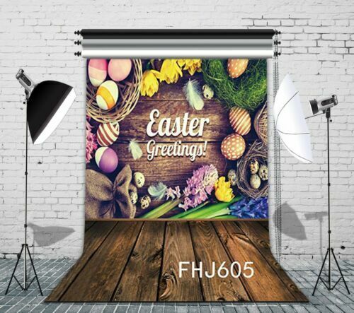 5x7 ft Vinyl Photography Background Backdrop Easter Photo Studio Props ...