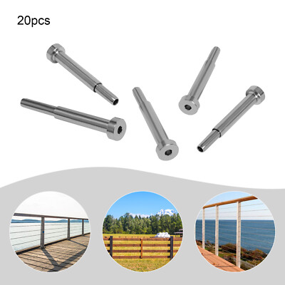 20PCS T316 Stainless Steel Cable Railing Hardware Kit For 3/16" Wire ...