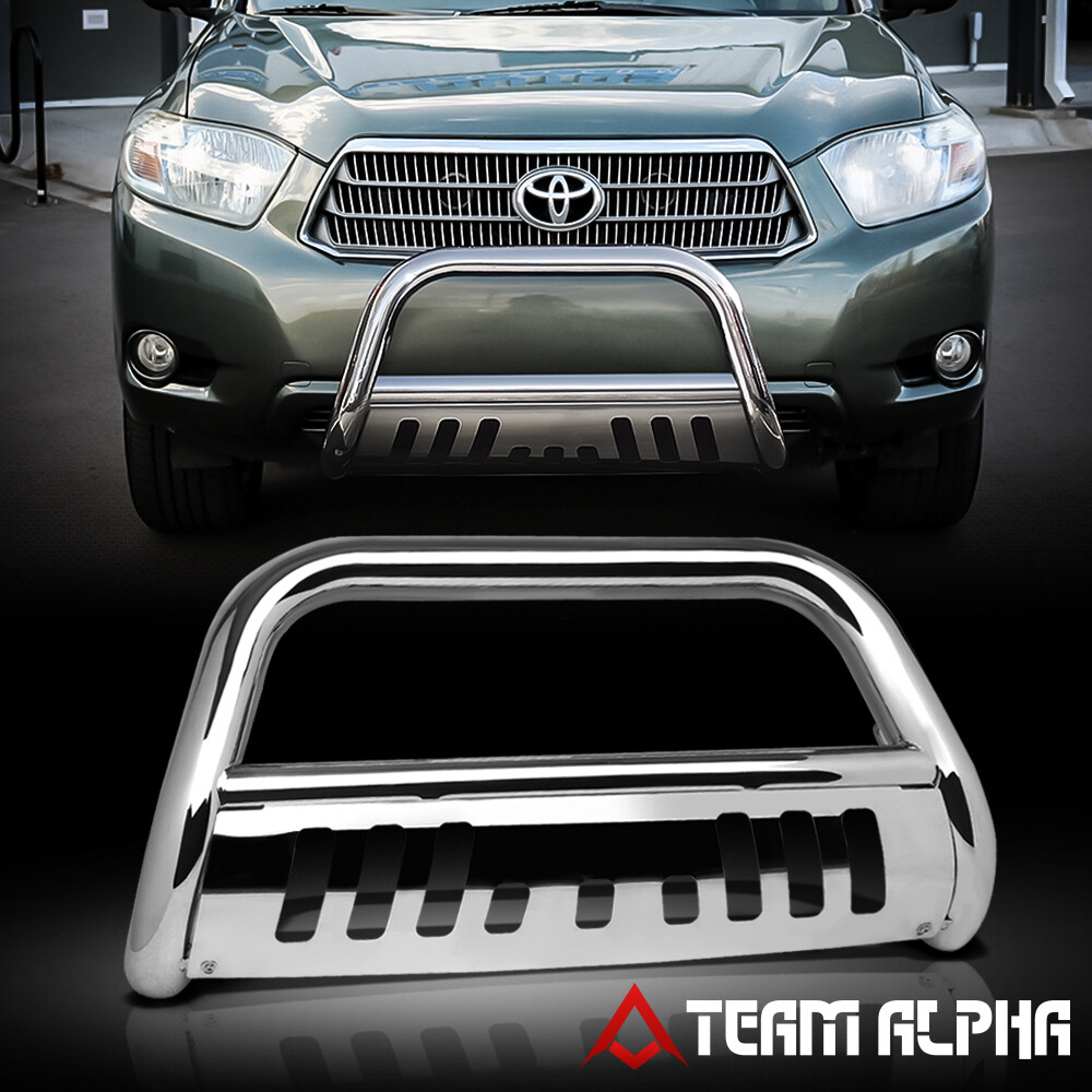 Fits 2008-2013 Toyota Highlander Bull Bar Chrome Steel Grille Push ...