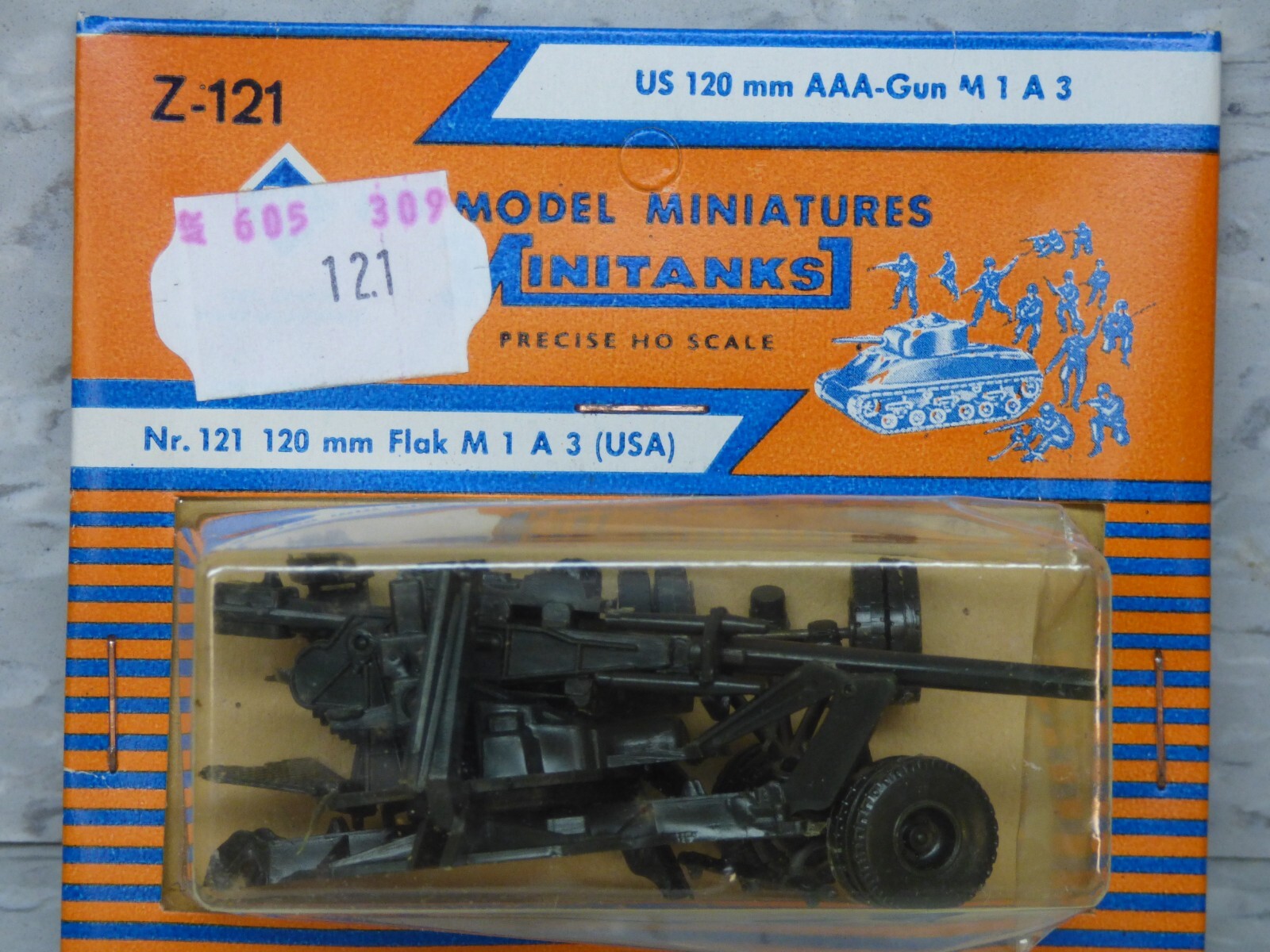 Roco Minitanks WWII US M1-A3 120mm Anti Aircraft Artillery Howitzer Lot ...