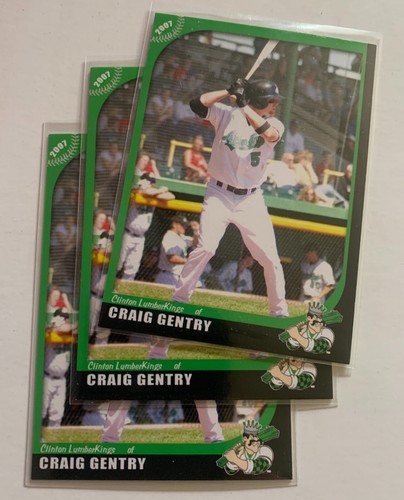 CRAIG GENTRY 2007 Grandstand Clinton Lumberkings 3 card lot | eBay
