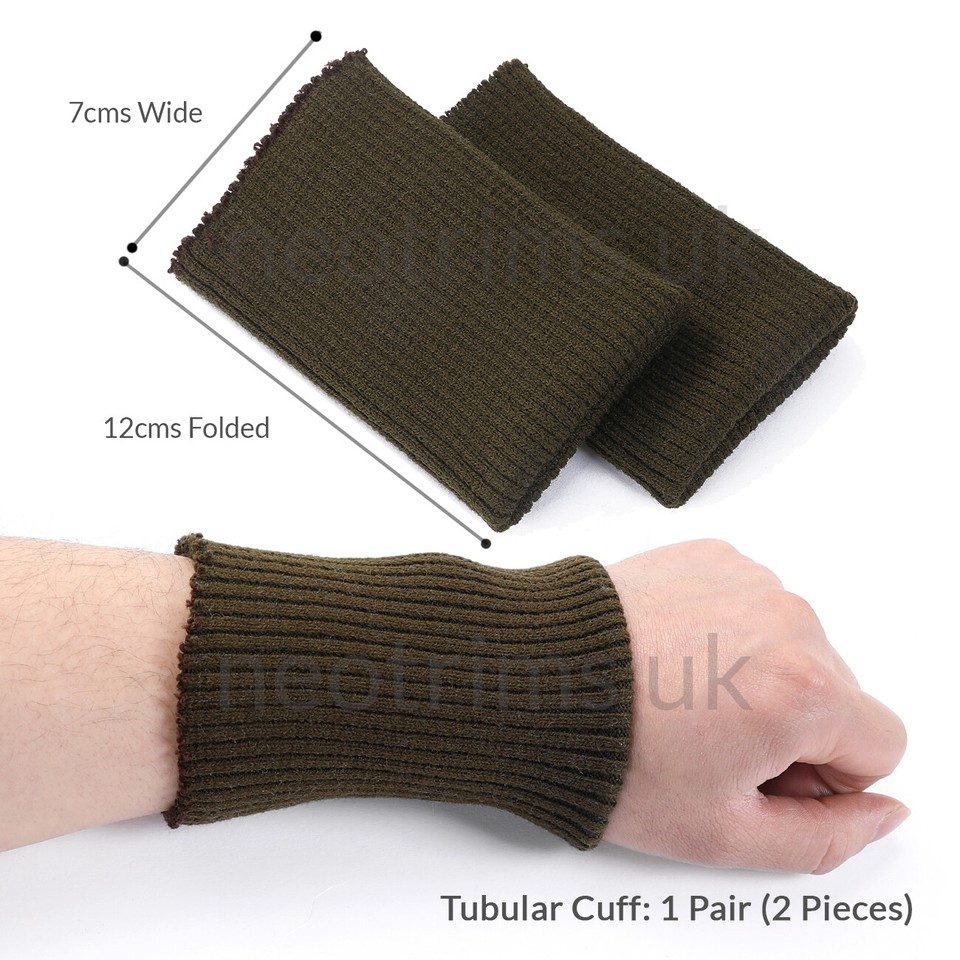 Rib Knit Cuffs Pair,Tubular Ribbing Seamless Cuffing Fabric ReVamp ...