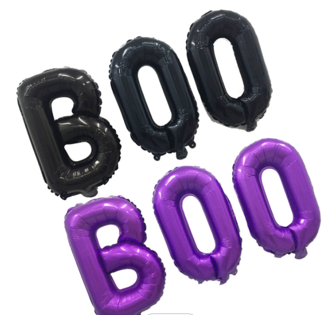 Halloween BOO Foil Balloons Balloon Pumpkin Garland Trick Treat Party ...
