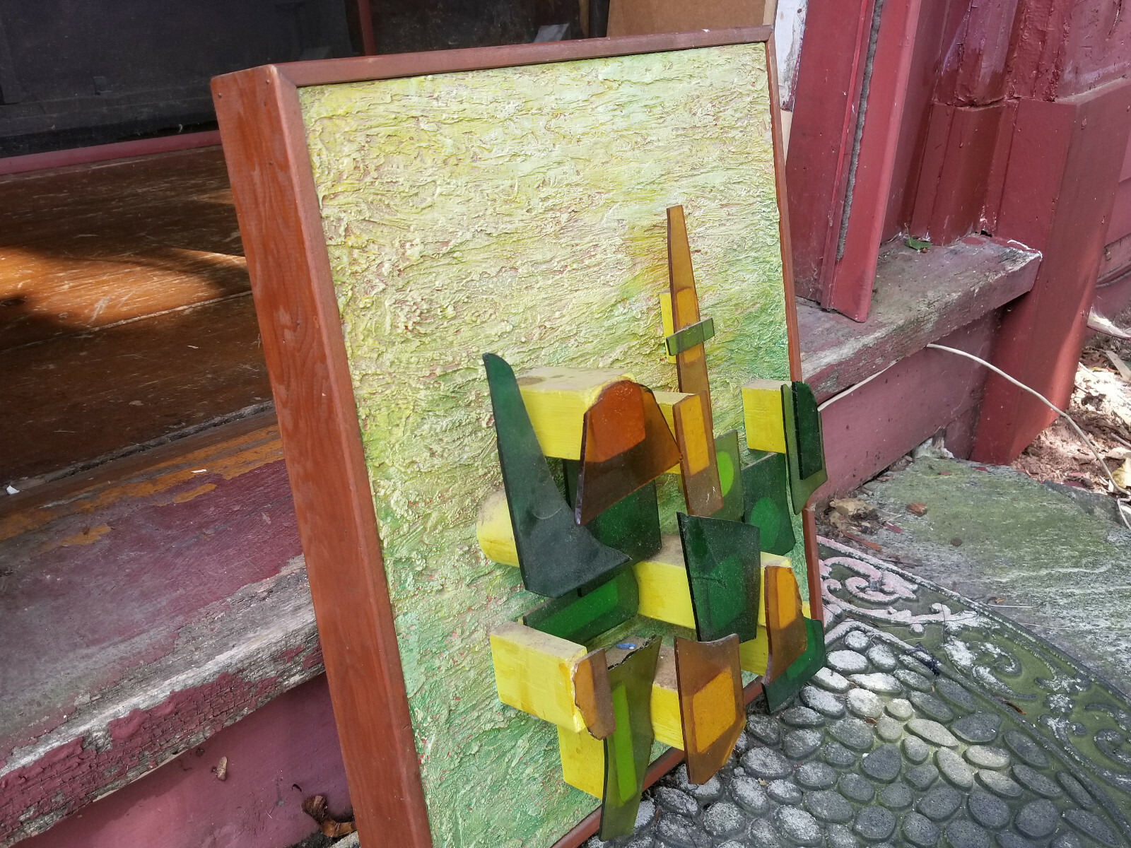 Delatorre Mulhare Dublin 16" x 18" Mixed Media Glass Pinting NYC ...