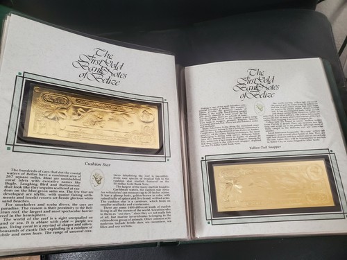 The First Gold Bank Notes of Belize 39 Gold Notes - 22kt gold covered ...