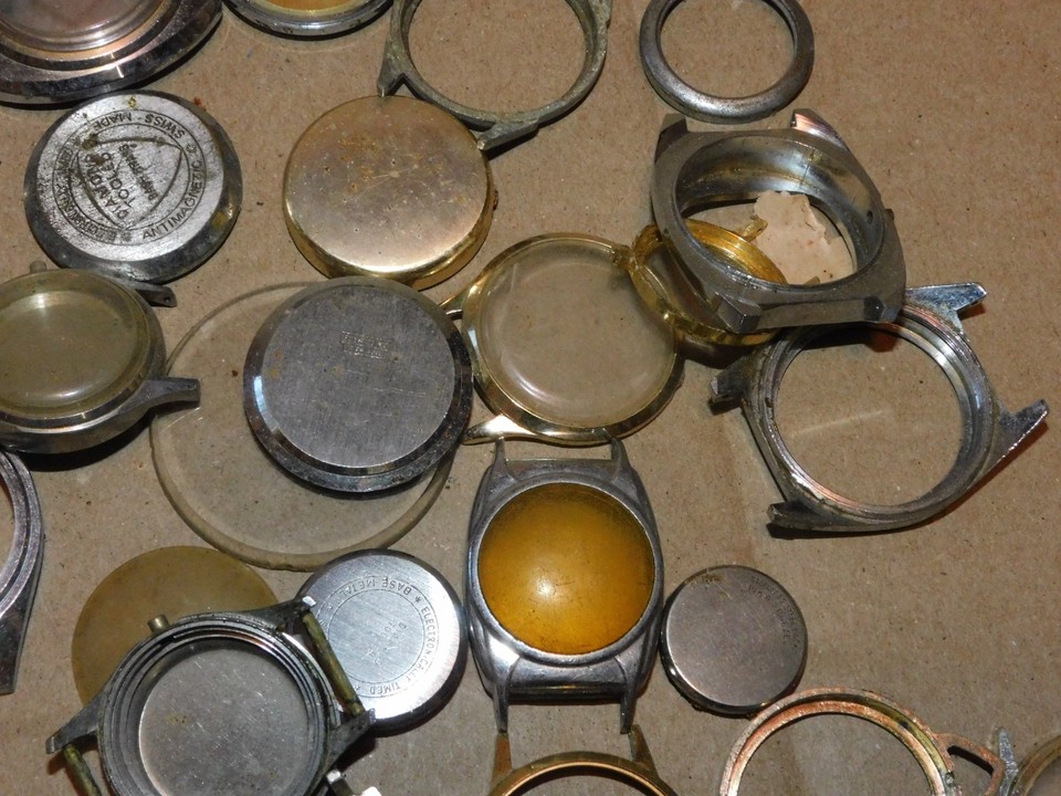 Mixed Lot Old Vintage Watch Case Parts AS IS Parts Repair Project | eBay