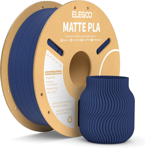 Matte Navy Blue PLA Filament 1kg – 1.75 mm 3D Printer Filament, Smooth ...