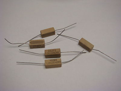 (5) Colber 1.2K OHM 1200 OHM 5W Watt 10% Sand Stone Ceramic ? Resistor ...
