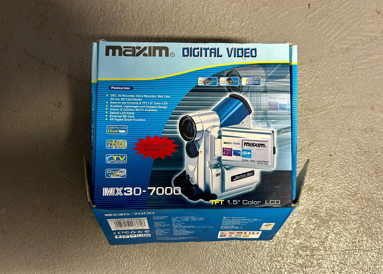 Maxim Mx30-7000 Digital Video Camcorder Boxed Untested for sale online ...