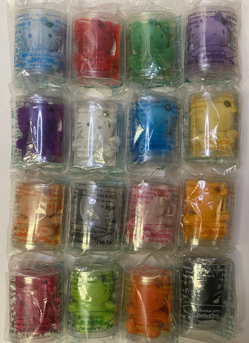 RARE Sanrio HELLO KITTY GEM JEWEL 3" Quartz Plush McDonald's Set of 16 ...