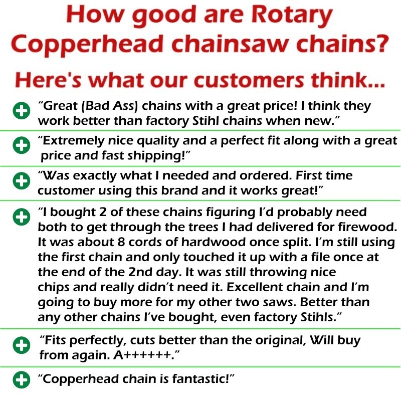 COPPERHEAD 18" FULL CHISEL PRO Chain For STIHL MS250 MS251 26RS-68 3639 ...