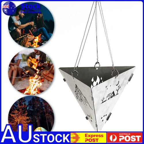 Triangle Stove Set Stainless Steel Picnic Barbecue Bonfire Wood ...