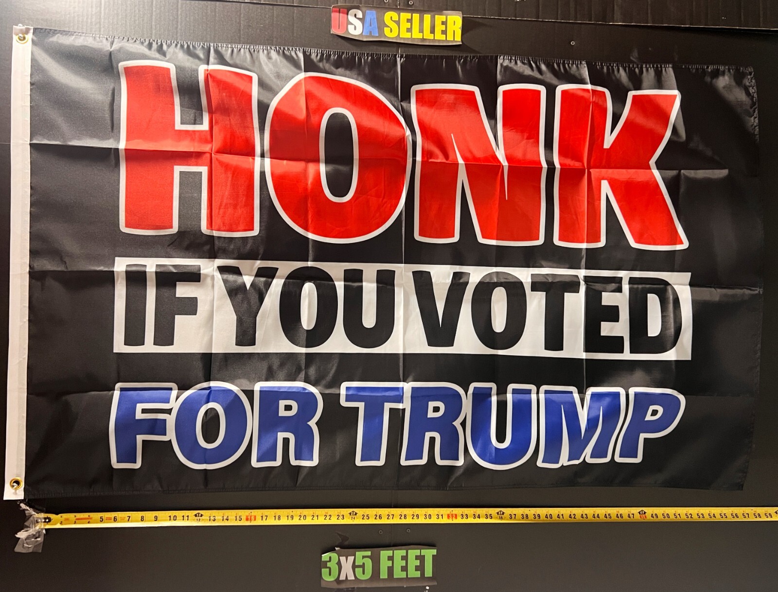 Donald Trump Flag FREE USA SHIP Honk For Trump Bl Man Cave America USA ...