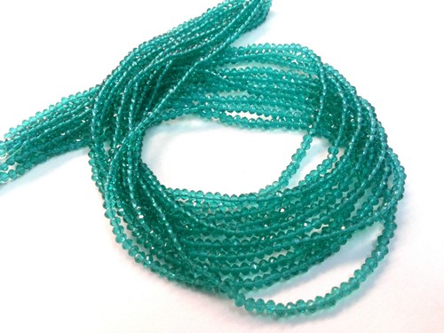 10 Strand Rama Green Quartz Rondelle Faceted 3-4mm Hydro Loose Beads 13 ...