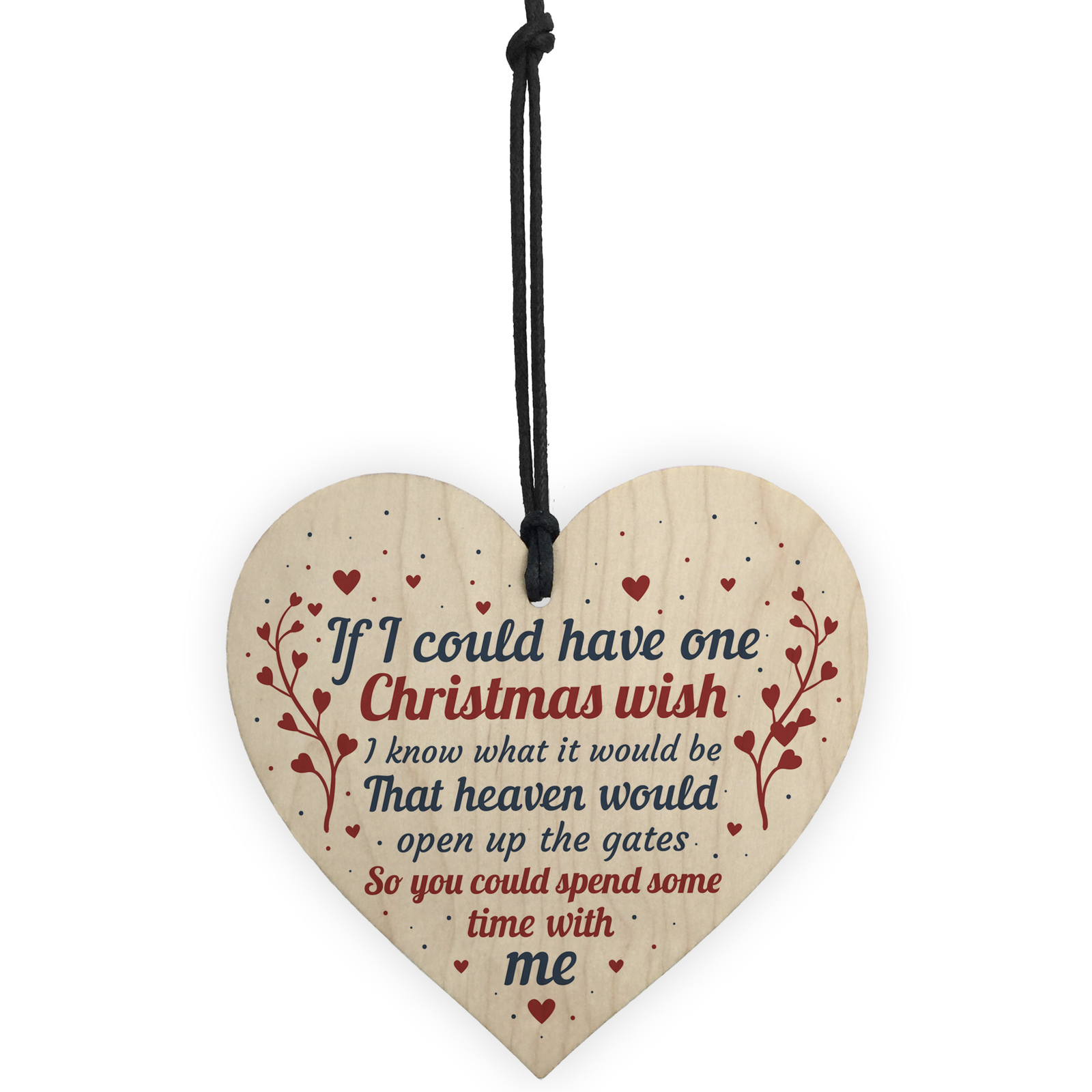 CHRISTMAS BAUBLE Memorial Heart Plaque Mum Dad Nan Grandad Friend Tree ...