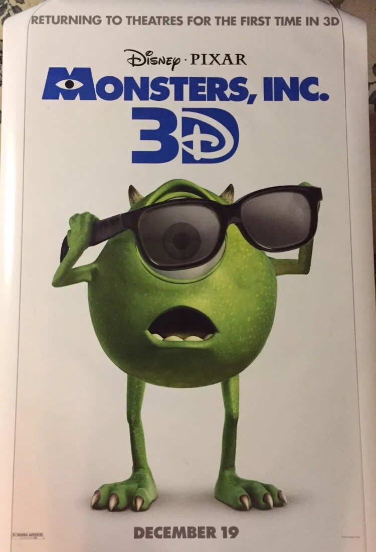 Monsters Inc 3d Poster