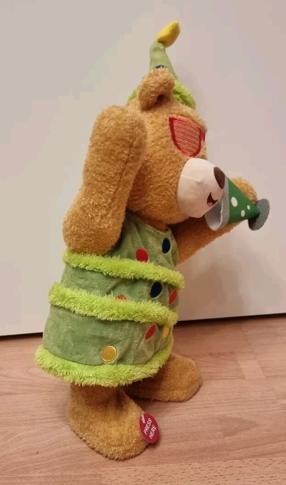 Singing And Dancing Teddy Bear Animated Plush Toy Christmas Musical ...