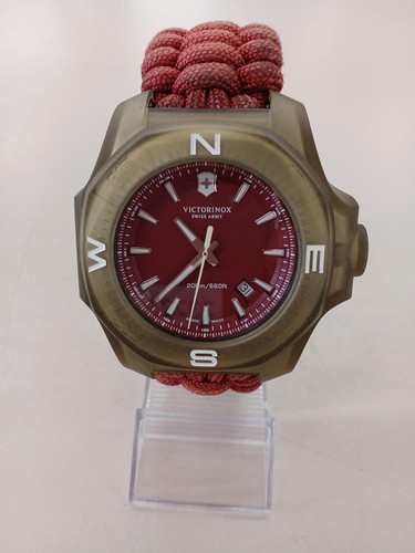 Victorinox 241744 Quartz Watch Naimakka Paracord Strap Red Used | eBay