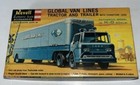 Revell T-6018:98 1:87 Scale Global Van Lines Tractor Trailer Model Kit ...