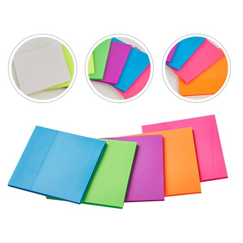 5 Pcs Color Note Pad Pastel Sticky Tabs Pads for Work Office Memo ...