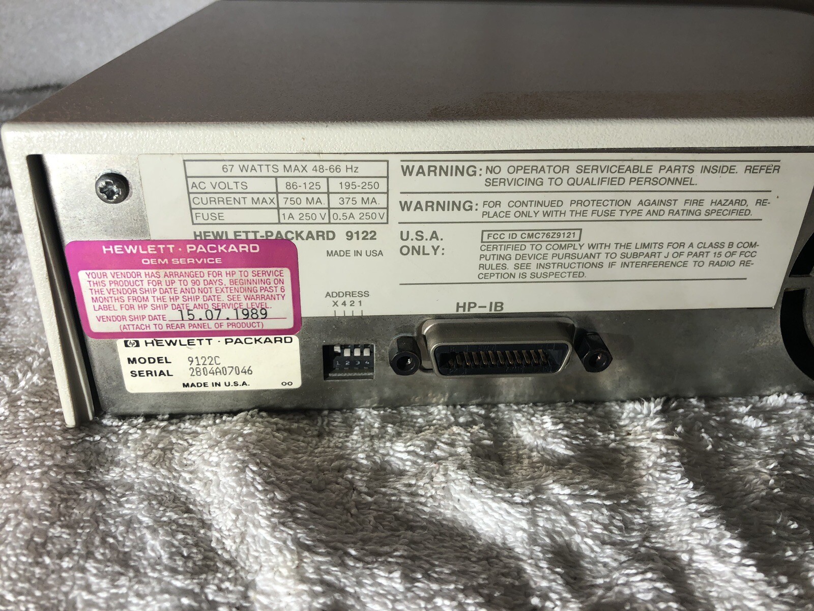 Vintage Hewlett Packard 9122C Dual Floppy Disk Drive HP POWERS ON ...