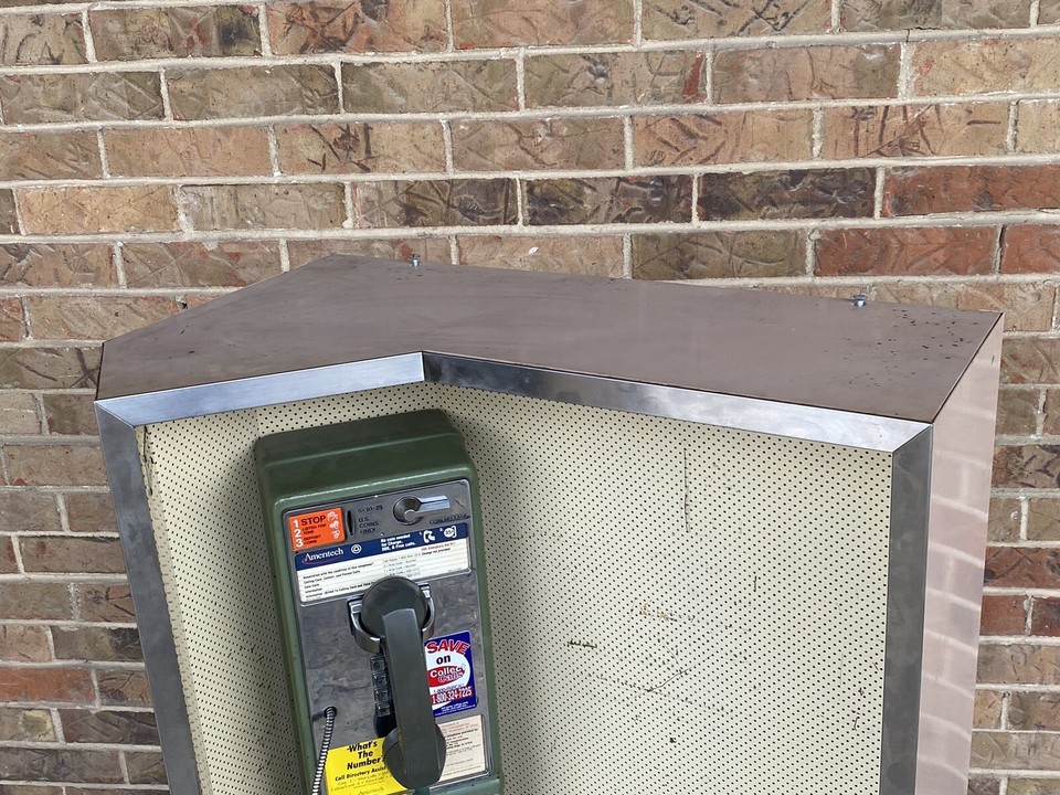 Vintage 60s Motel Lobby Phone Booth Push Button Payphone Telephone ...