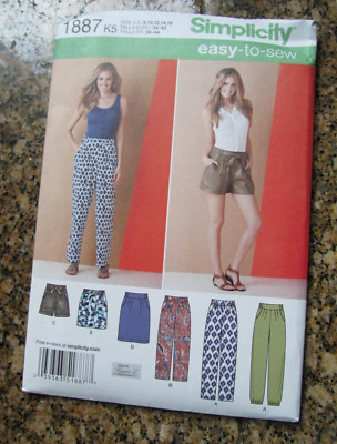 *Simplicity Pattern 1887 Misses' Pants & Skirt in Two Lengths and ...