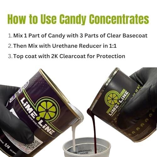 LiME LiNE Green Candy Concentrate, Automotive Metal Flake Paint - 1 ...