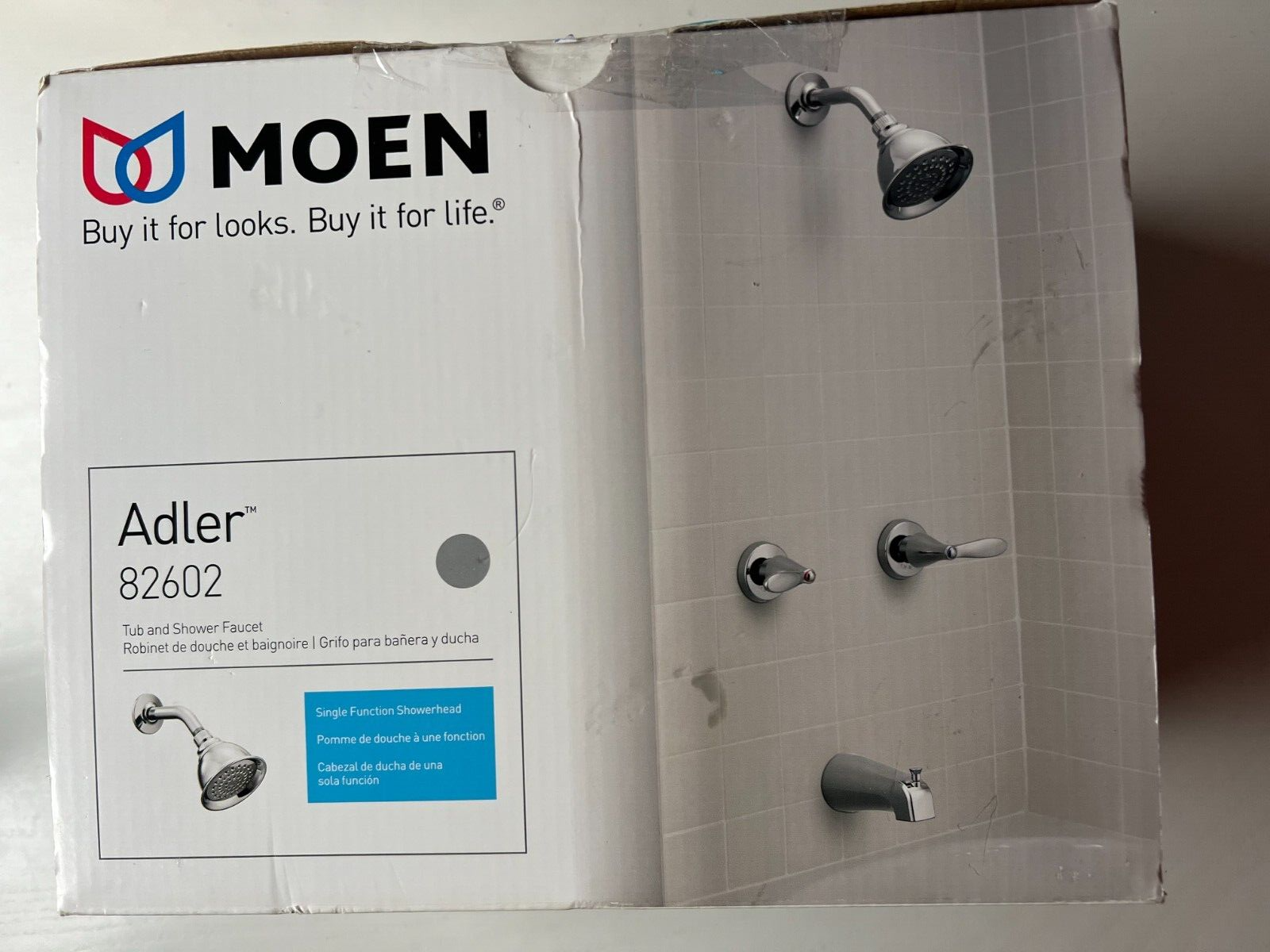 Moen 82602 Adler Chrome 2-handle Function Bathtub and Shower Faucet ...