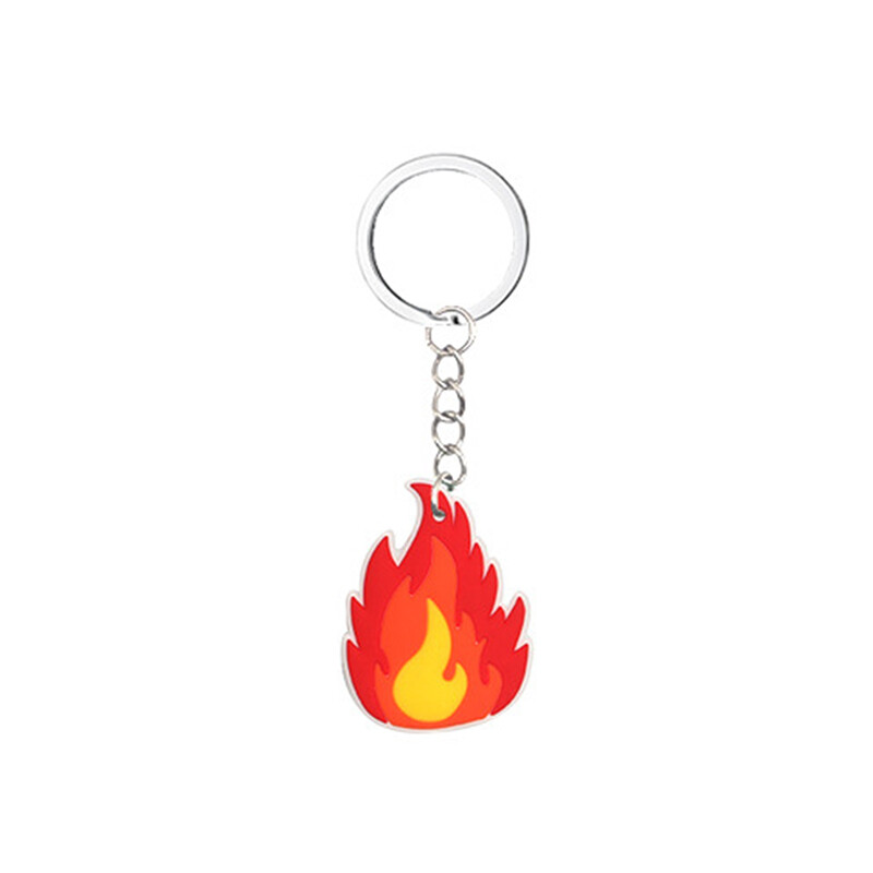 6pcs Fire Truck Silicone Keychains Truck Helmet Flame Key Rings Kid's ...
