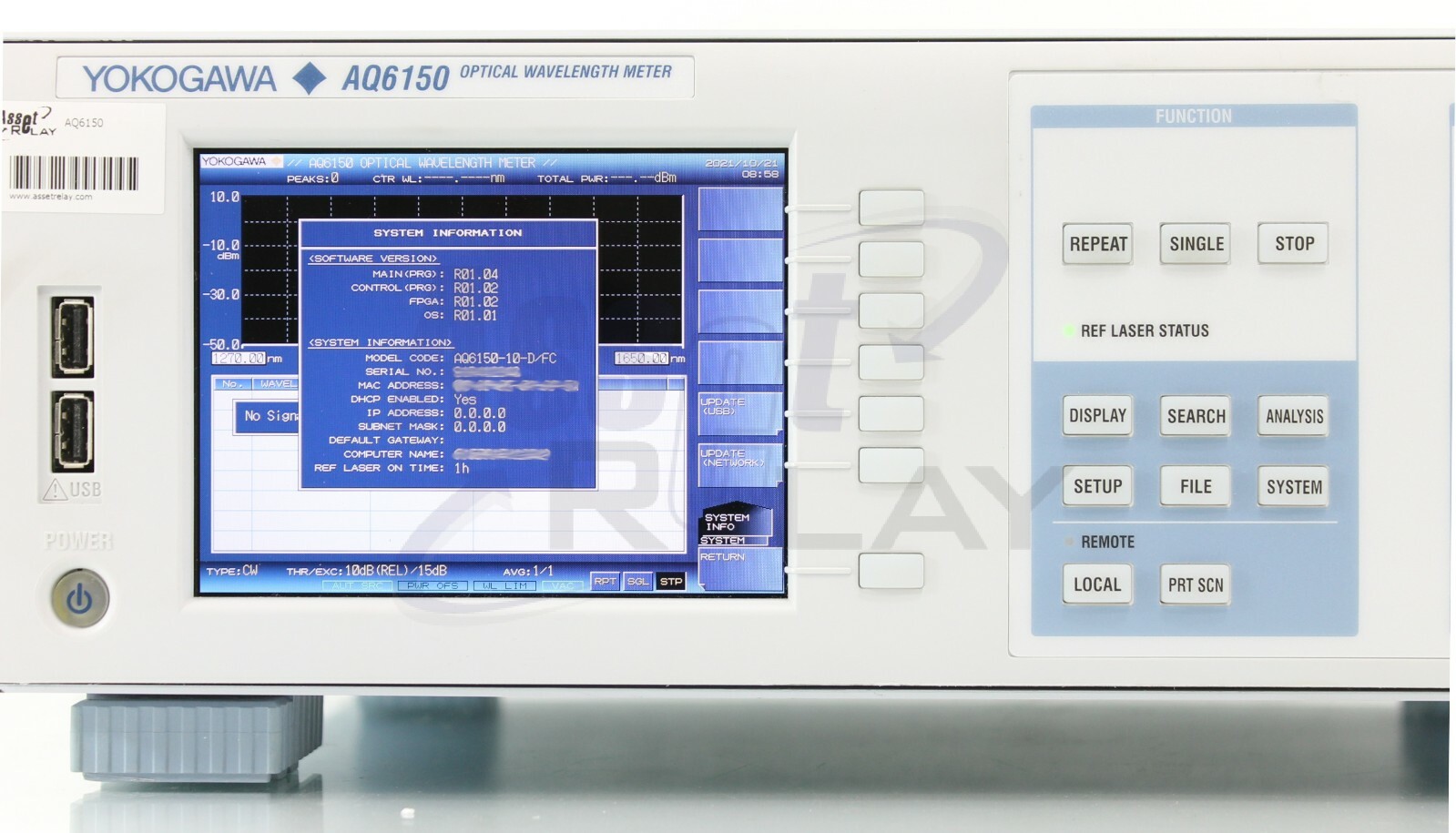 Yokogawa AQ6150 Multi Wavelength Meter - NEW LASER - Fully tested and ...