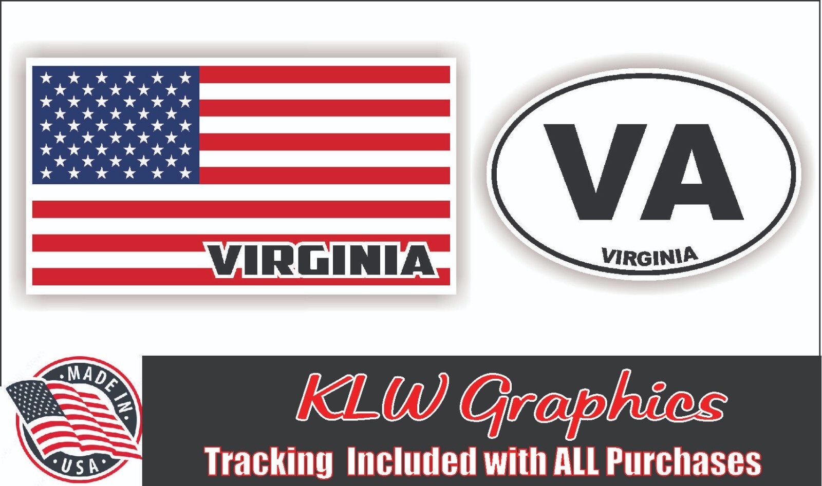 Virginia Decal Sticker Car Truck United States America US Flag Home ...