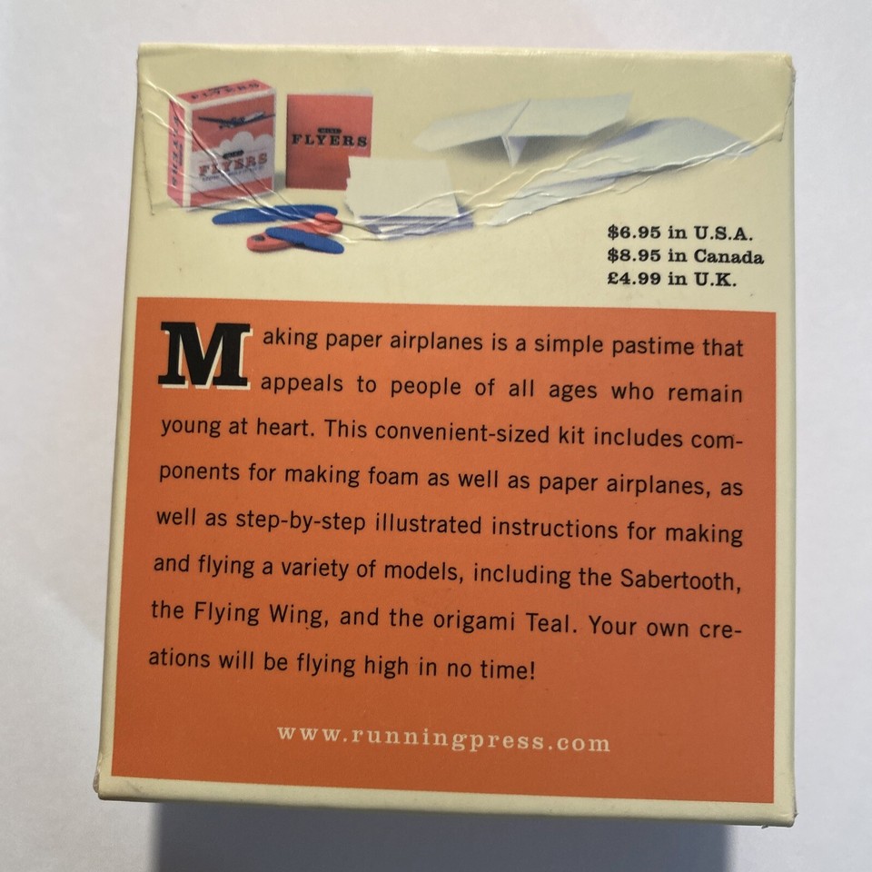 Mini Flyers Flying Wing Origami Running Press Kit atq 48693416173| eBay