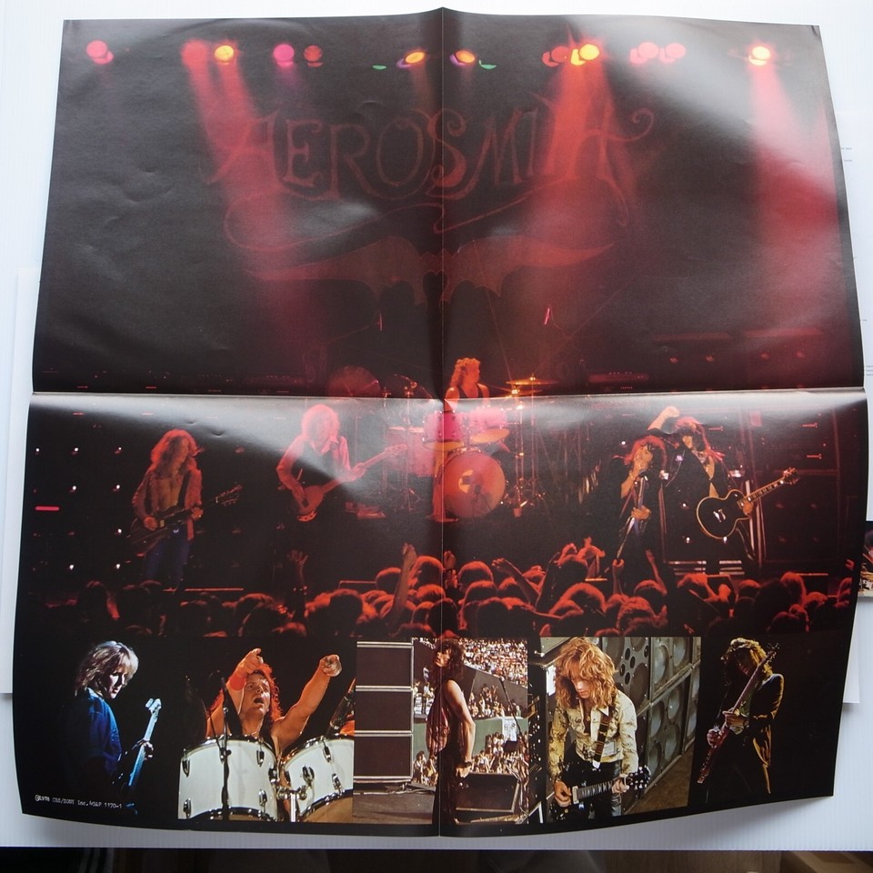 Aerosmith ‎– Live! Bootleg JAPAN 1978 w/Poster NEAR MINT vinyl 2LP 40AP ...