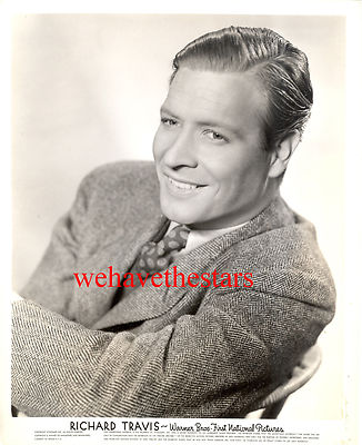 Vintage Richard Travis QUITE HANDSOME Early 40s WB Publicity Portrait ...