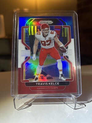 2021 PANINI PRIZM FOOTBALL TRAVIS KELCE RWB PRIZM #189 KANSAS CITY ...