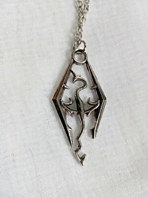 The Elder Scrolls Skyrim Dragon Charms metal Pendant Chain Necklace | eBay