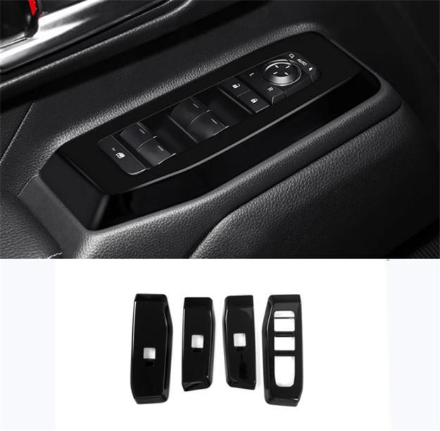 Glossy Black Inner Window Switch Cover Trim For Toyota Prado Land ...