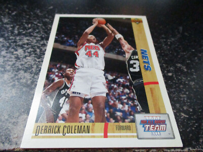 derrick coleman (new jersey nets) 1991/92 upper deck ALL-ROOKIE card ...