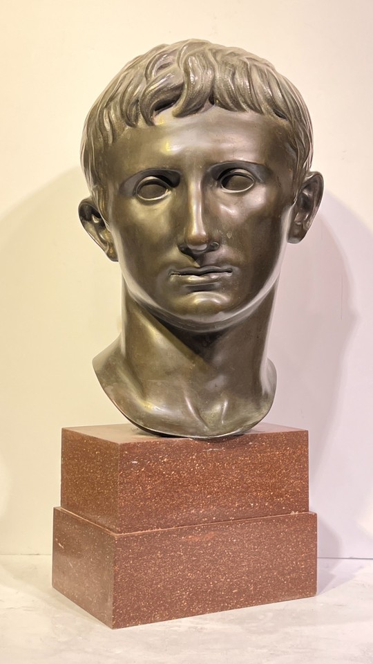 Grand Tour Meroe Augustus Bronze Marble Bust Sculpture After the ...