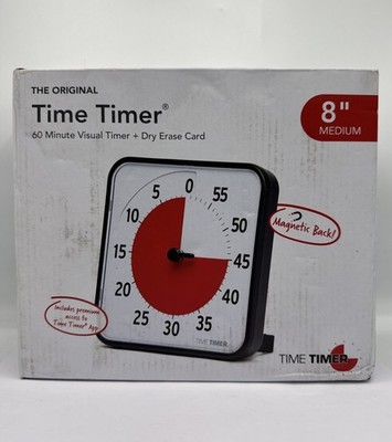 TIME TIMER 8 Visual Timer - 60 Min Kids Desk Countdown Clock with Dry ...