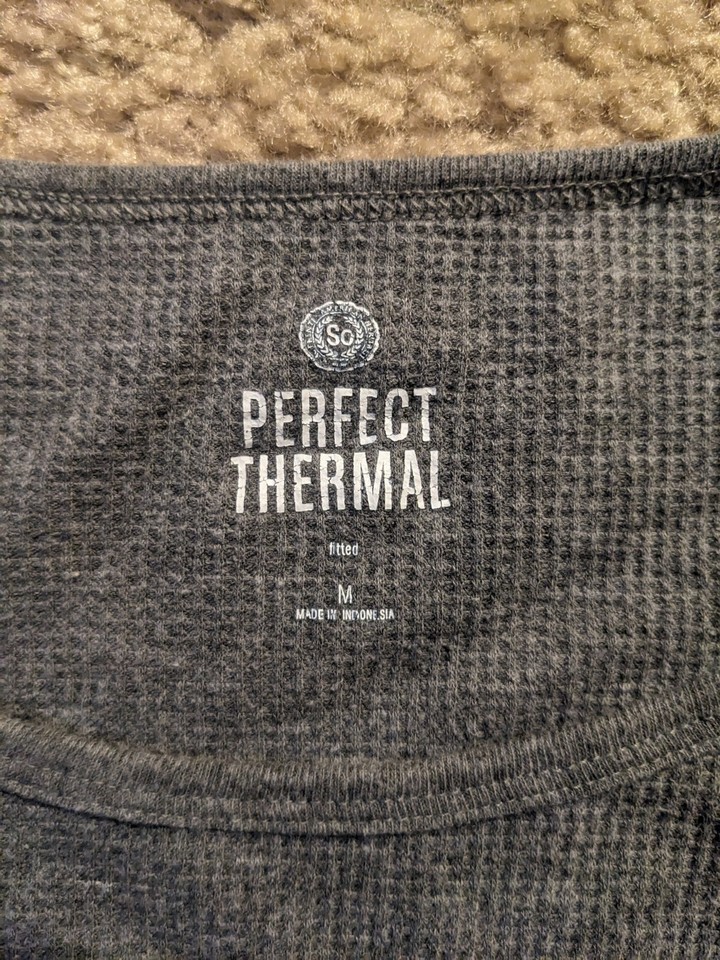 SO Gray Perfect Thermal Women's Long Sleeve Top Size Medium | eBay