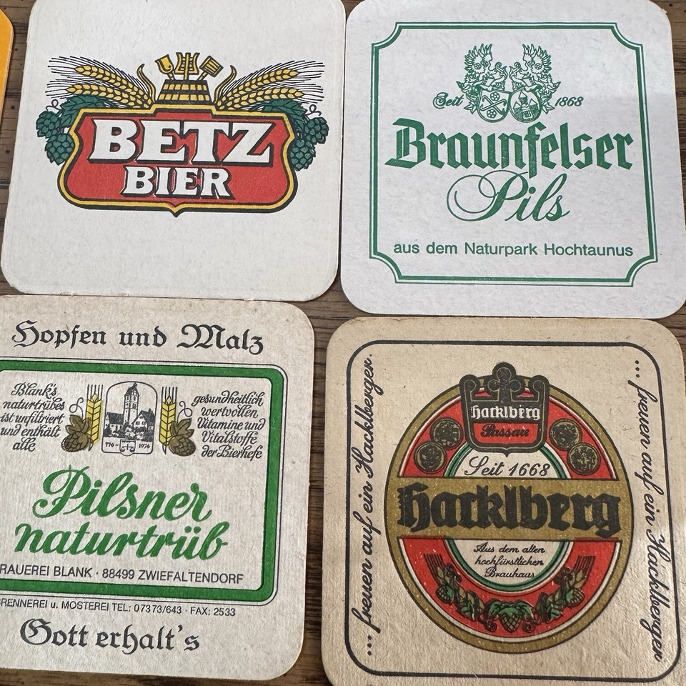 Vintage German Beer Bar Drink Coasters Lot | eBay