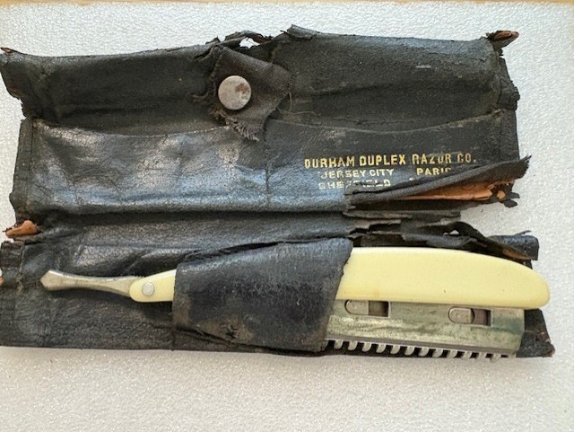 DURHAM DUPLEX Double Edged Straight Safety Razor w/ Original Leather ...