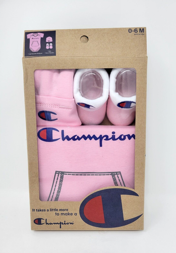 Champion Infant 3-Piece Box Set Includes Body Suit, hat and Booties, 0 ...