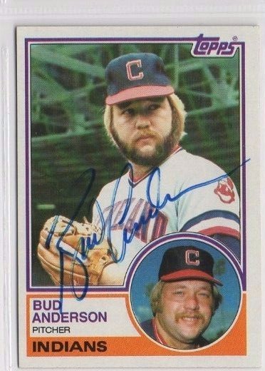Bud Anderson 1983 Topps signed auto autographed card Indians | eBay